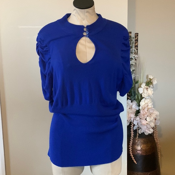 torrid | Sweaters | Royal Blue Keyhole Sweater Top | Poshmark